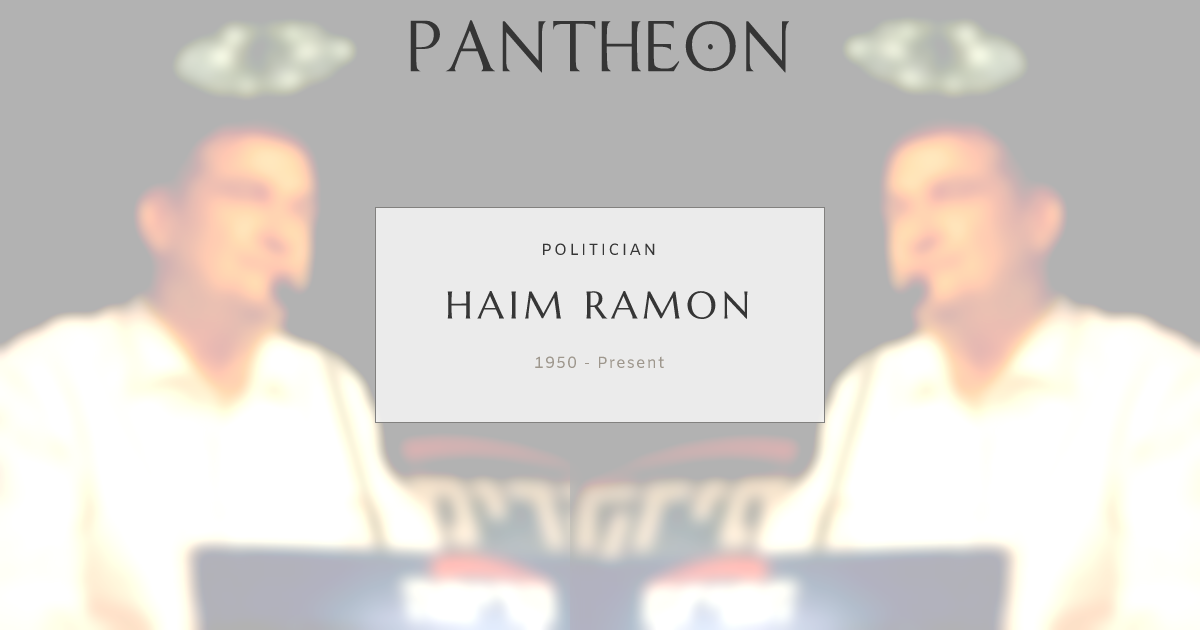 Haim Ramon Biography | Pantheon