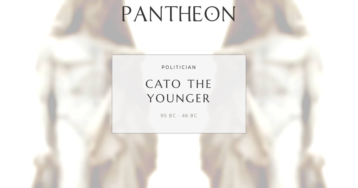 Cato the Younger Biography | Pantheon