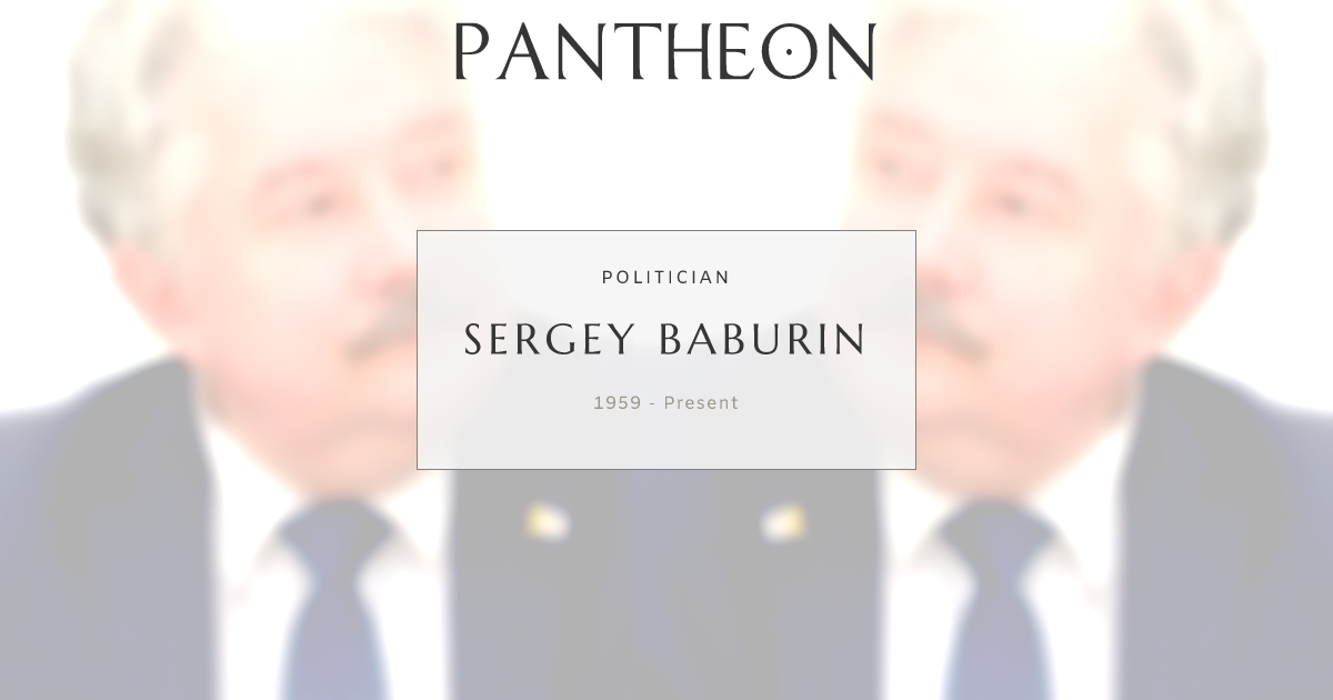 Sergey Baburin Biography | Pantheon