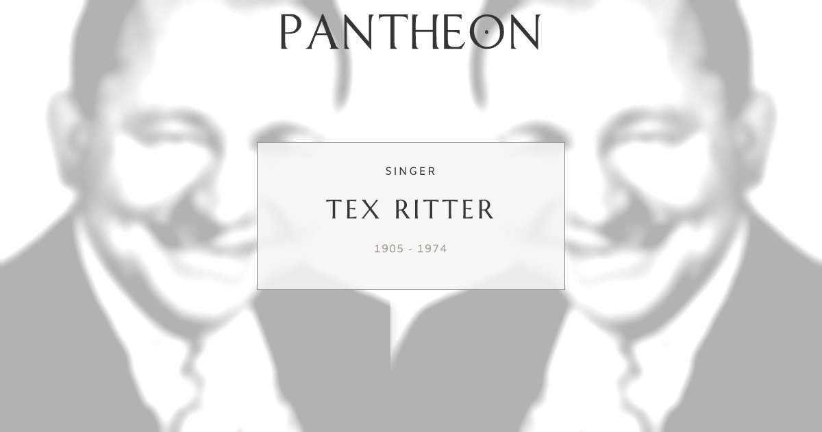 Tex Ritter Biography | Pantheon