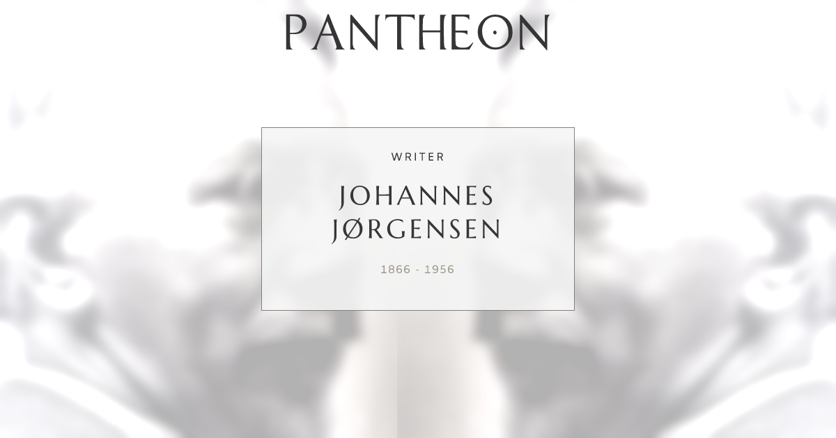 Johannes Jørgensen Biography | Pantheon