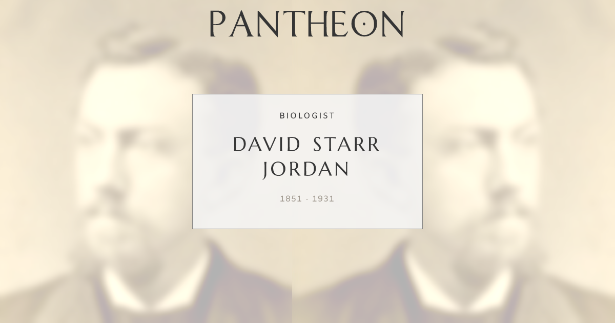 David Starr Jordan Biography | Pantheon
