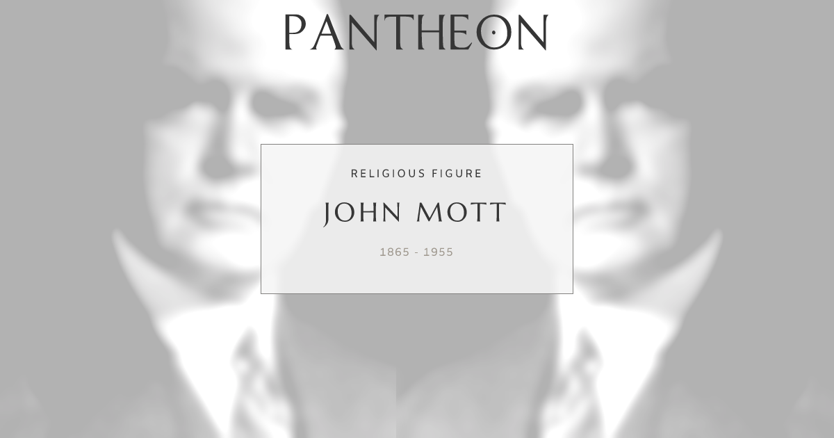 John Mott Biography | Pantheon