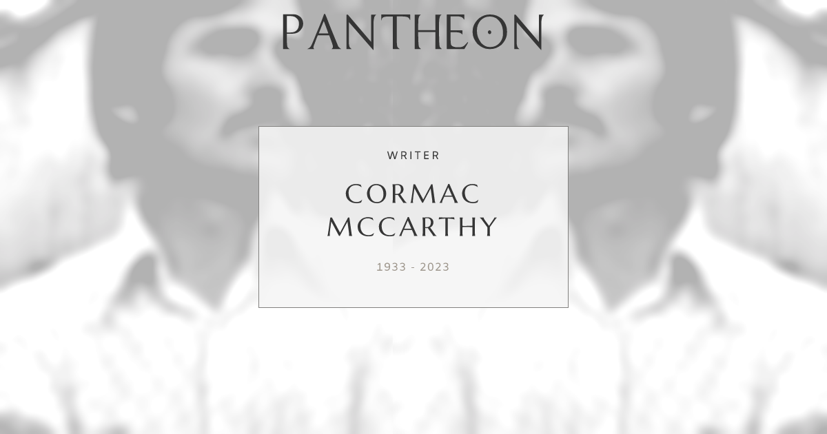 Cormac McCarthy Biography | Pantheon