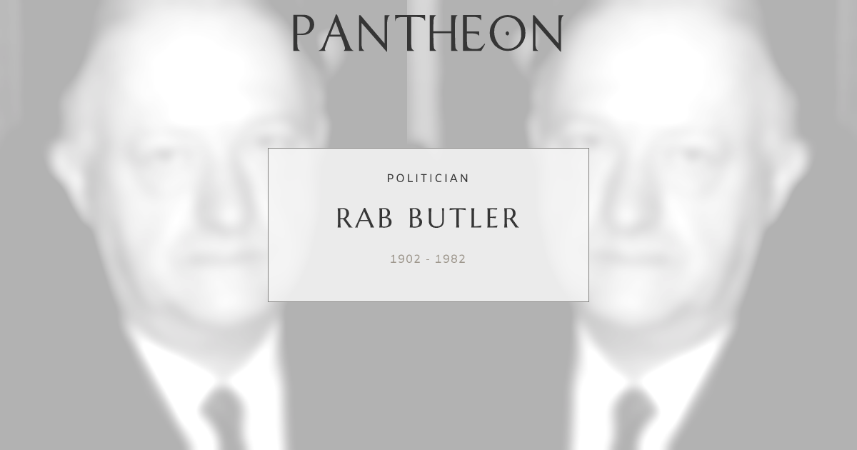 Rab Butler Biography | Pantheon
