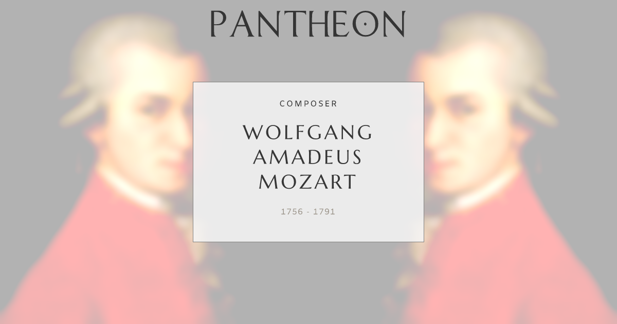 Wolfgang Amadeus Mozart Biography | Pantheon