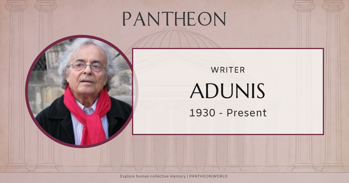 Adunis Biography | Pantheon