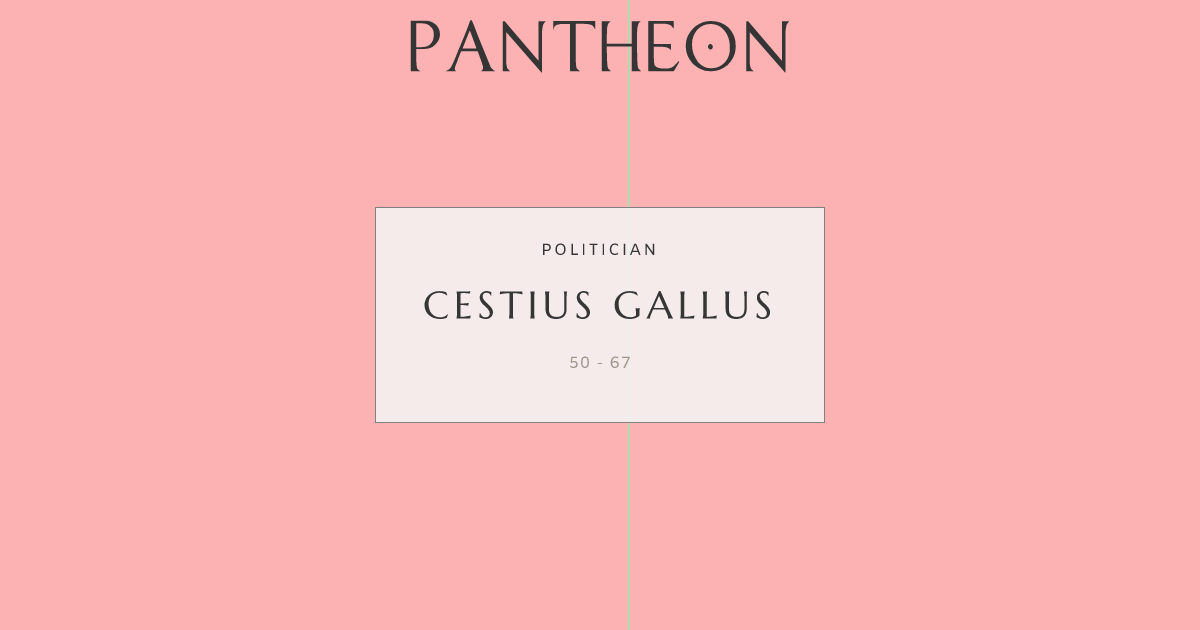 Cestius Gallus Biography | Pantheon