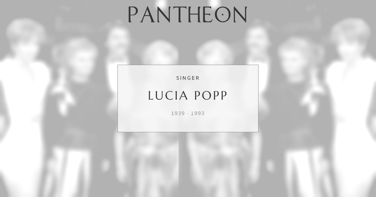 Lucia Popp Biography | Pantheon