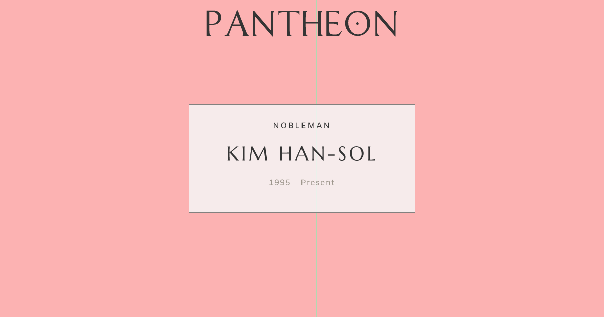 Kim Han-sol Biography | Pantheon