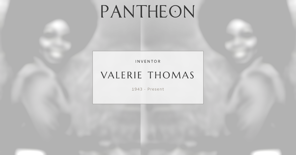 Valerie Thomas Biography | Pantheon