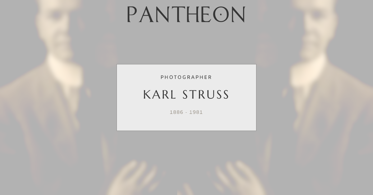 Karl Struss Biography | Pantheon