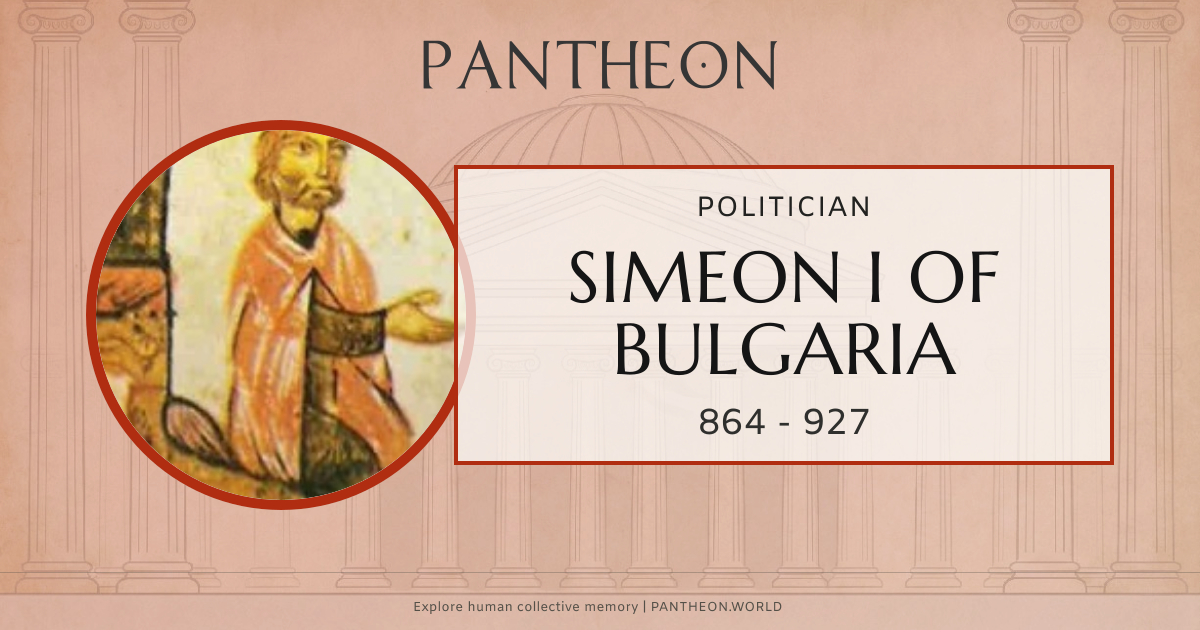 Simeon I of Bulgaria Biography | Pantheon
