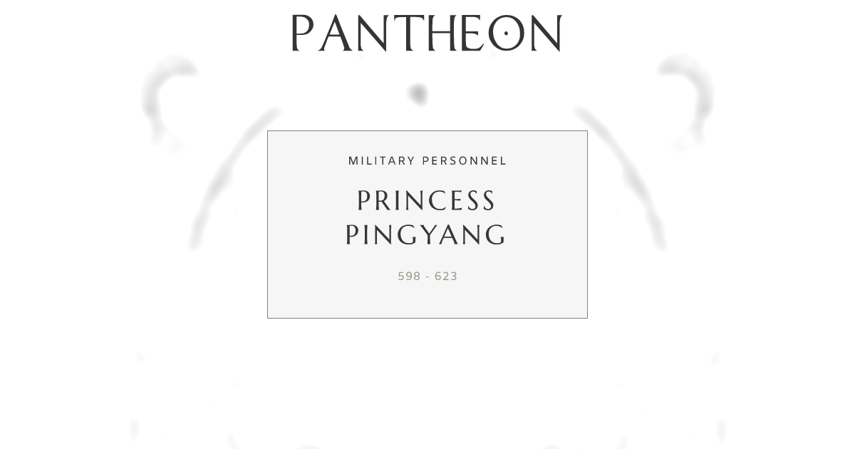 Princess Pingyang Biography | Pantheon