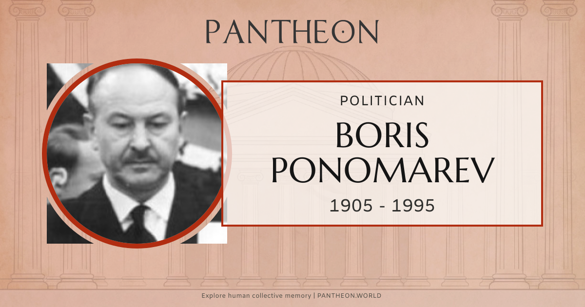 Boris Ponomarev Biography | Pantheon