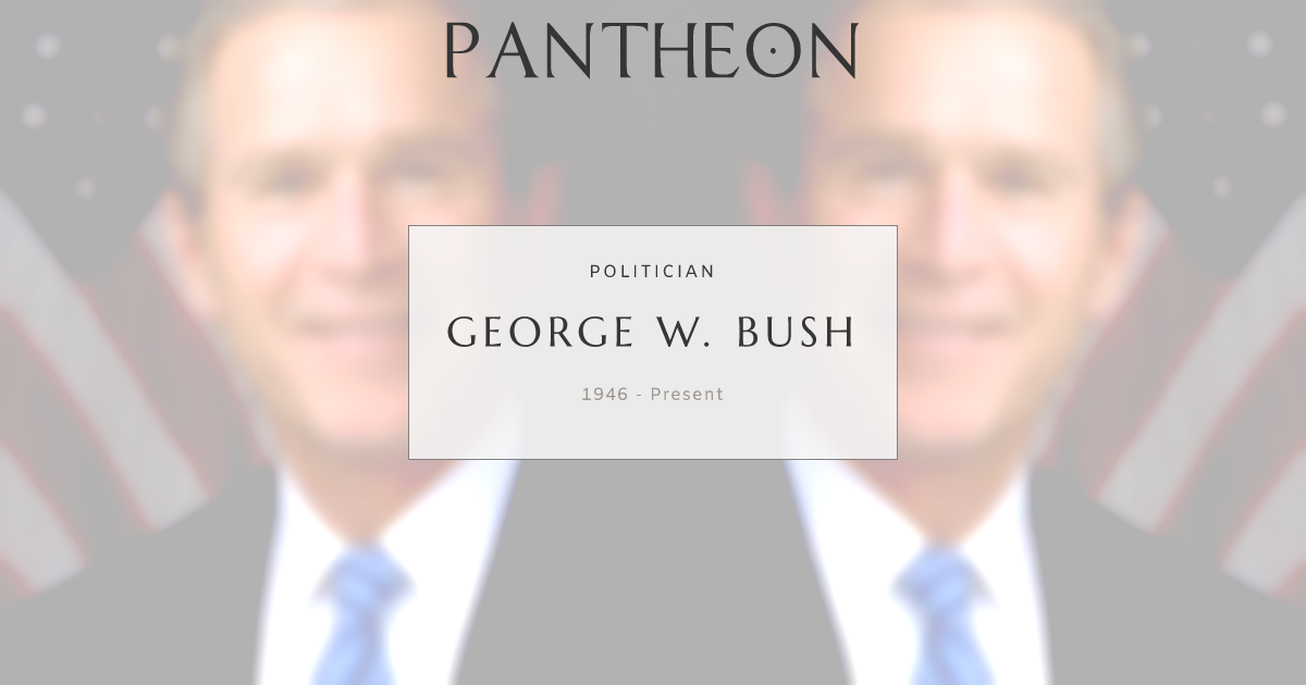 George W. Bush Biography | Pantheon