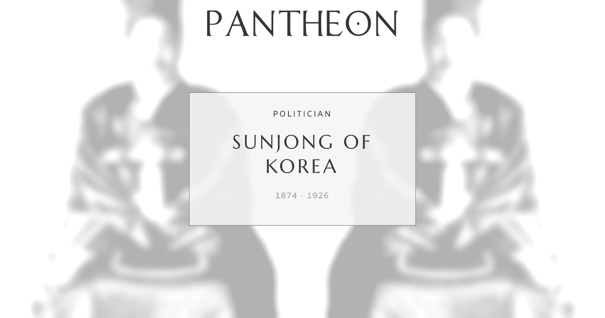 Sunjong of Korea Biography | Pantheon