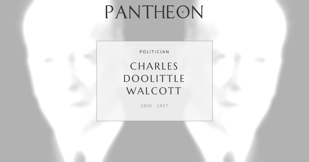 Charles Doolittle Walcott Biography | Pantheon