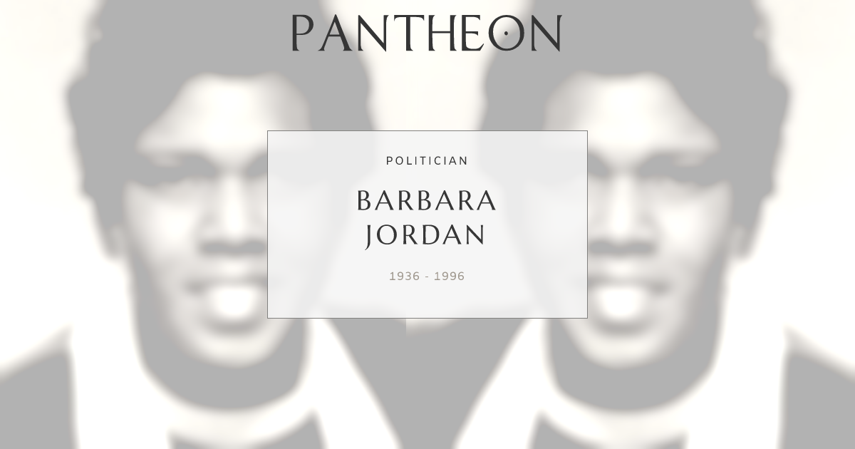 Barbara Jordan Biography | Pantheon