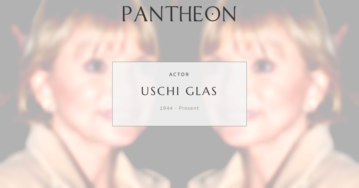 Uschi Glas Biography | Pantheon