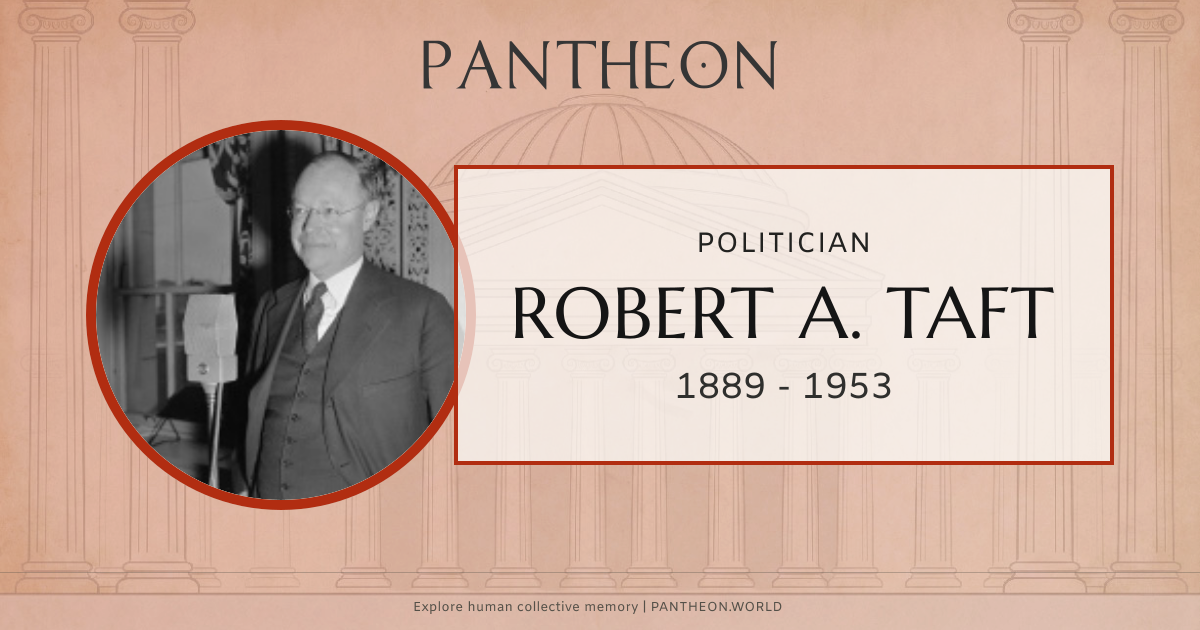 Robert A. Taft Biography | Pantheon