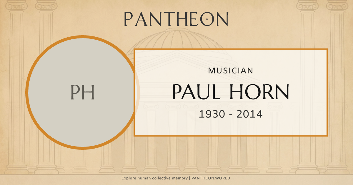 Paul Horn Biography | Pantheon