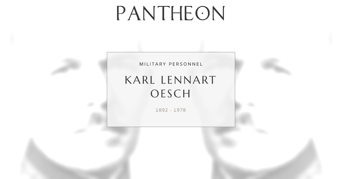 Karl Lennart Oesch Biography | Pantheon