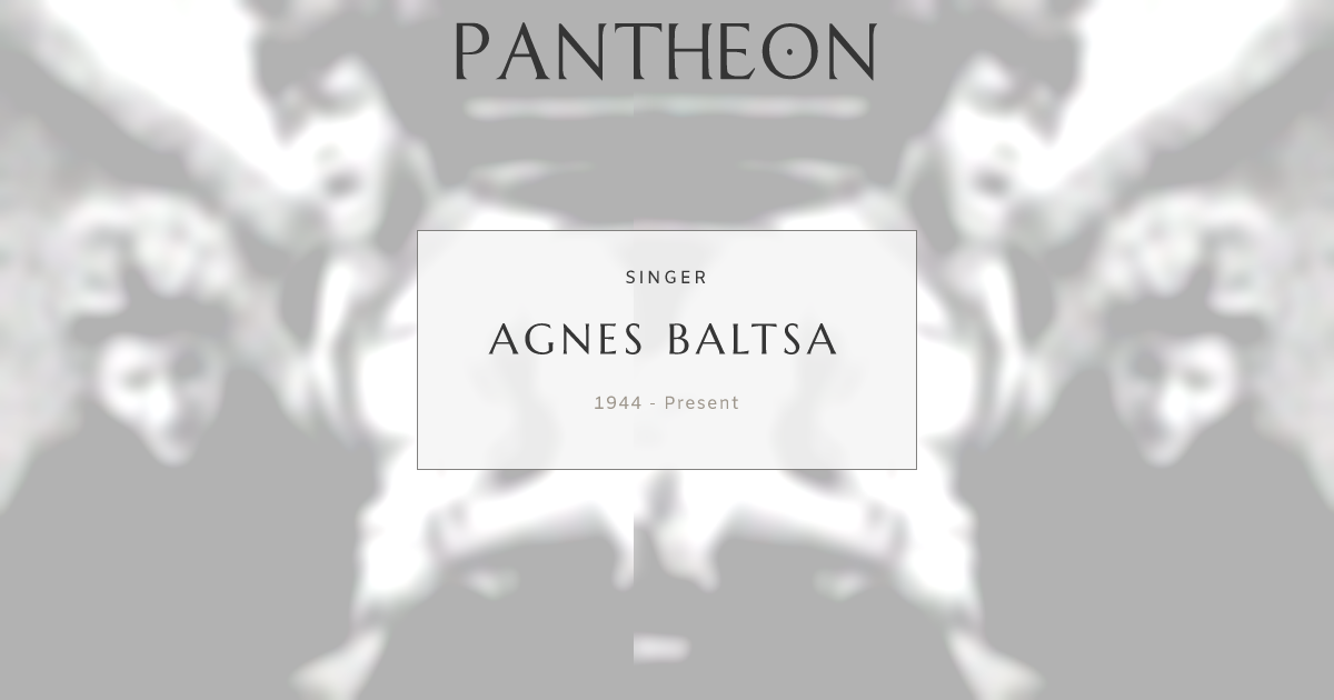 Agnes Baltsa Biography | Pantheon