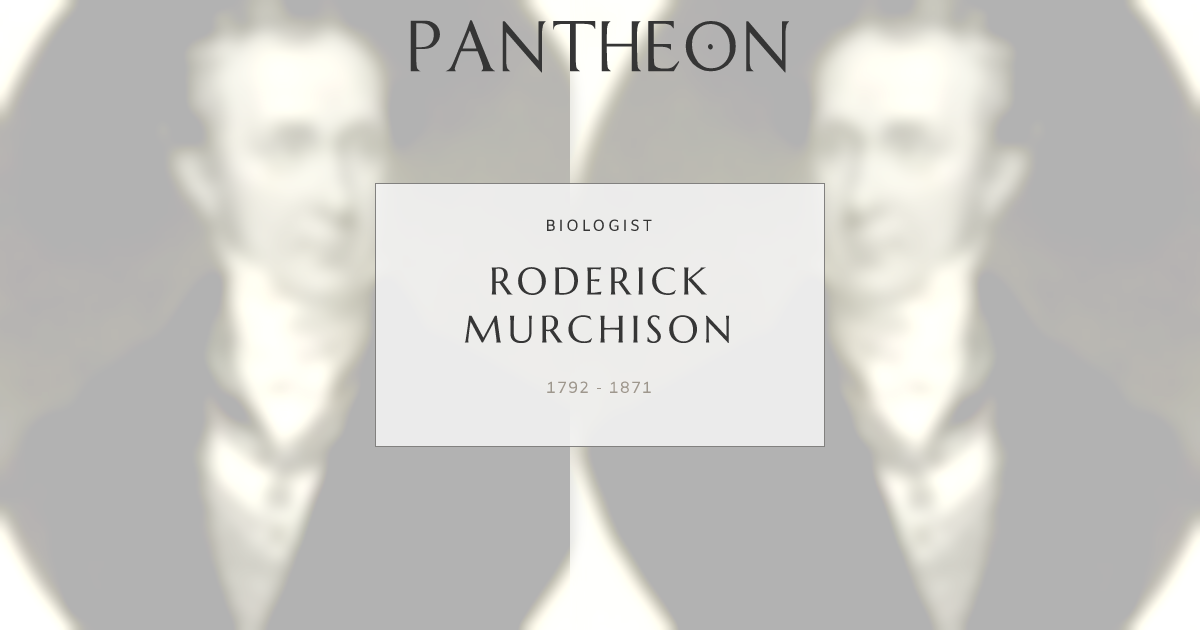 Roderick Murchison Biography | Pantheon