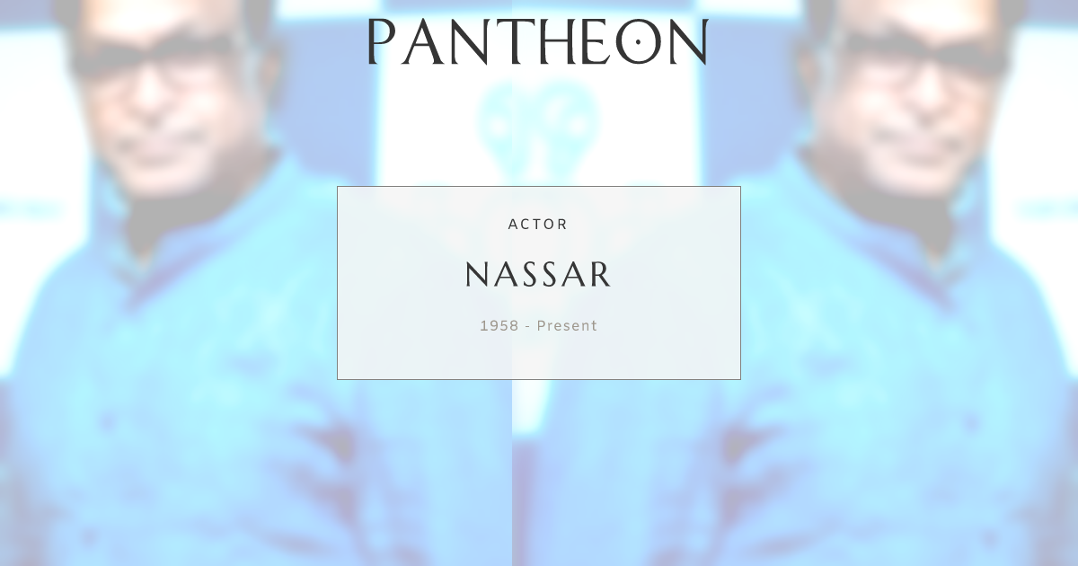 Nassar Biography | Pantheon