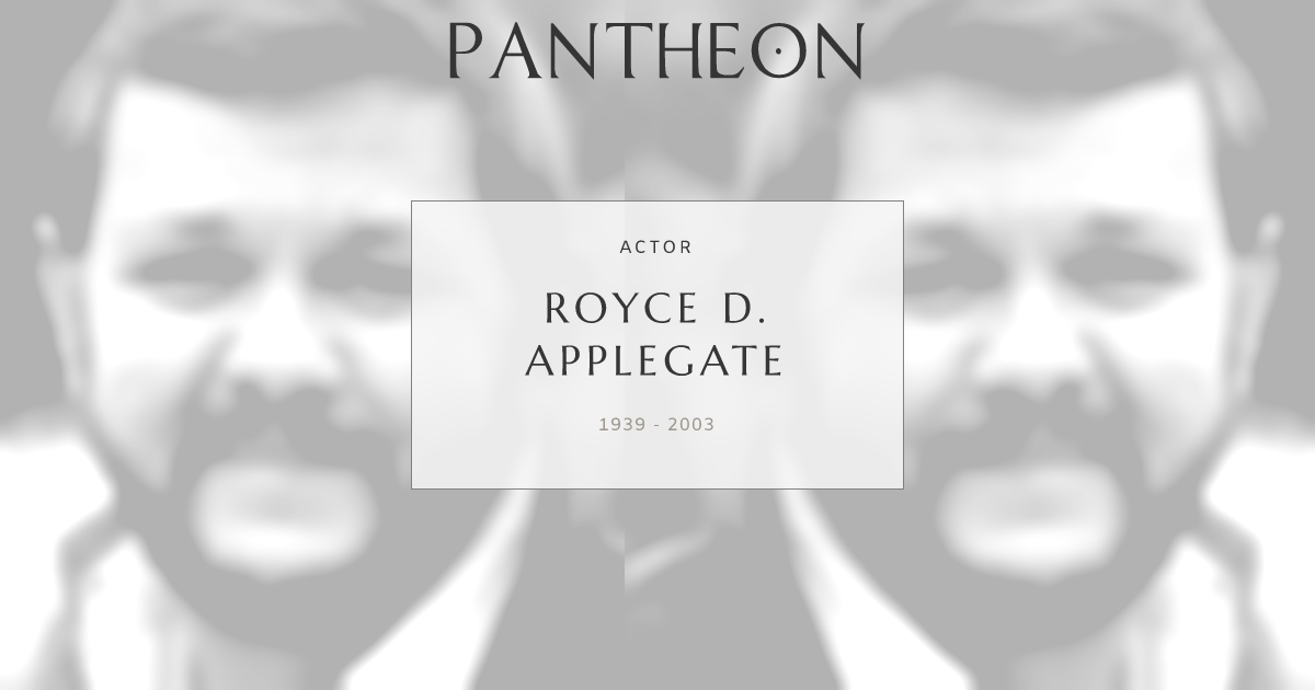 Royce D. Applegate Biography | Pantheon