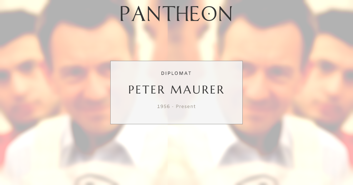 Peter Maurer Biography | Pantheon