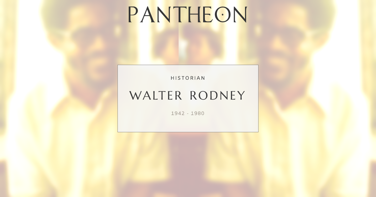 Walter Rodney Biography | Pantheon