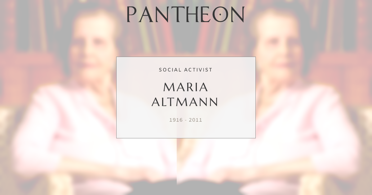Maria Altmann Biography | Pantheon