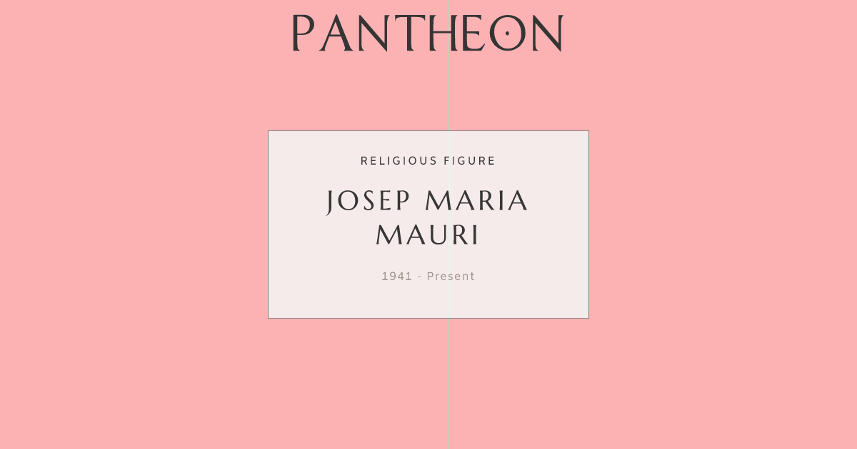 Josep Maria Mauri Biography | Pantheon