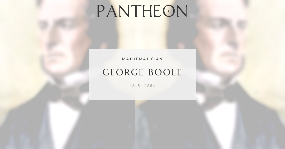 George Boole Biography | Pantheon