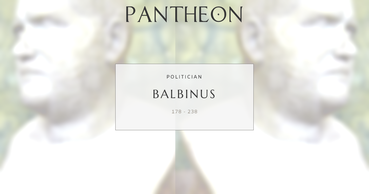 Balbinus Biography | Pantheon