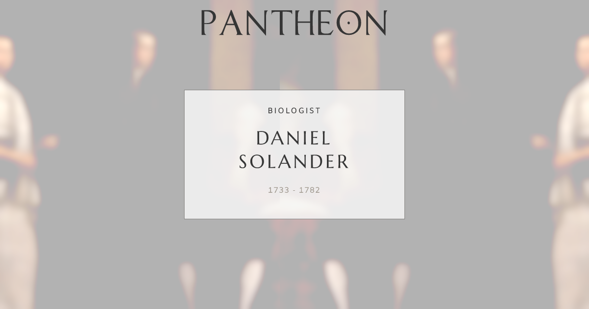 Daniel Solander Biography | Pantheon