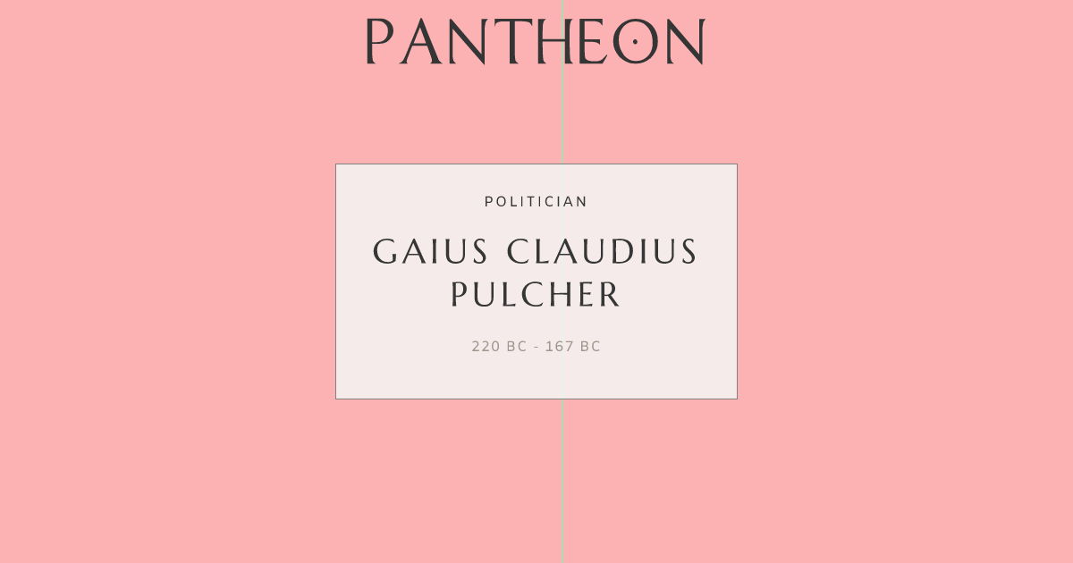Gaius Claudius Pulcher Biography | Pantheon