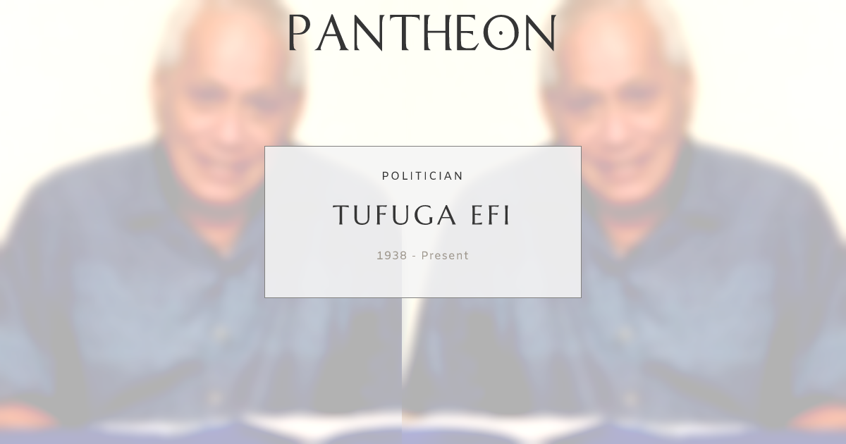 Tufuga Efi Biography | Pantheon
