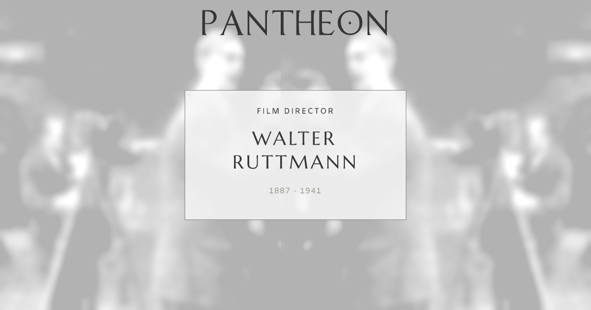 Walter Ruttmann Biography | Pantheon
