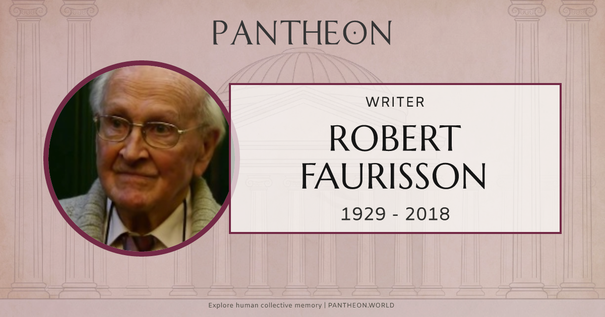 Robert Faurisson Biography | Pantheon