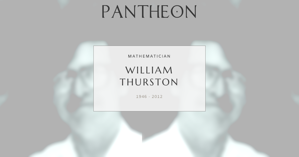 William Thurston Biography | Pantheon
