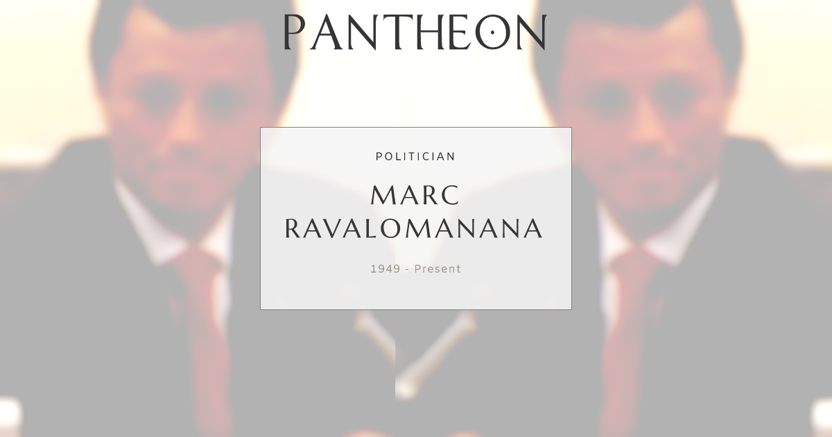 Marc Ravalomanana Biography | Pantheon