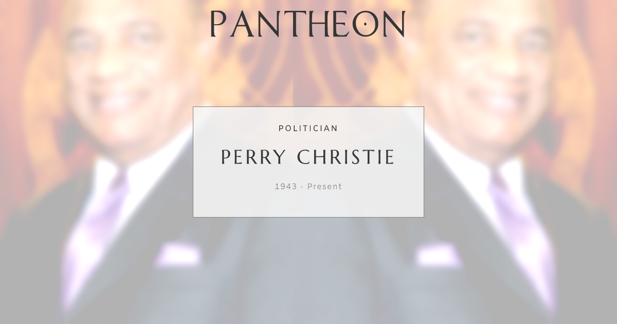 Perry Christie Biography | Pantheon
