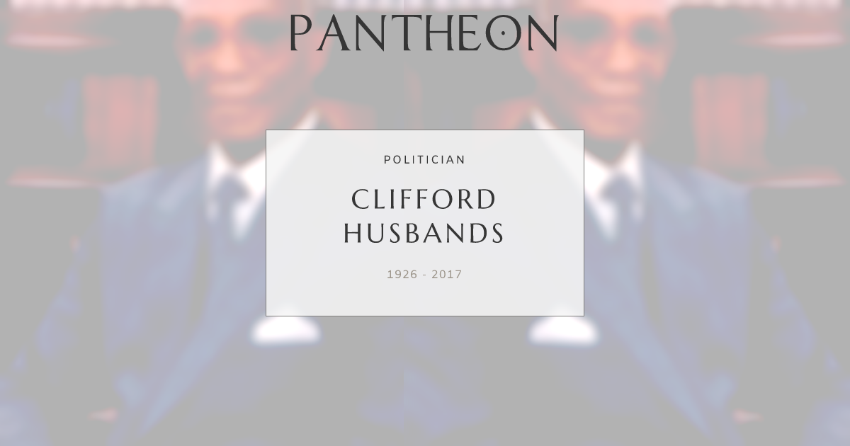 Clifford Husbands Biography | Pantheon