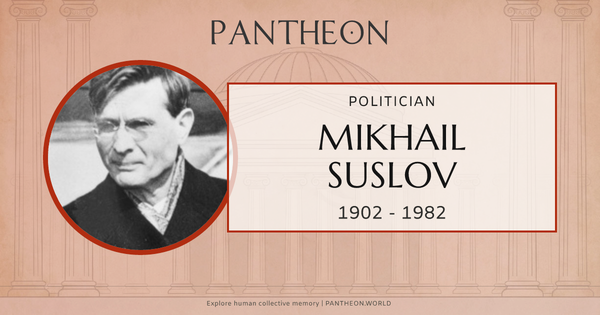 Mikhail Suslov Biography | Pantheon