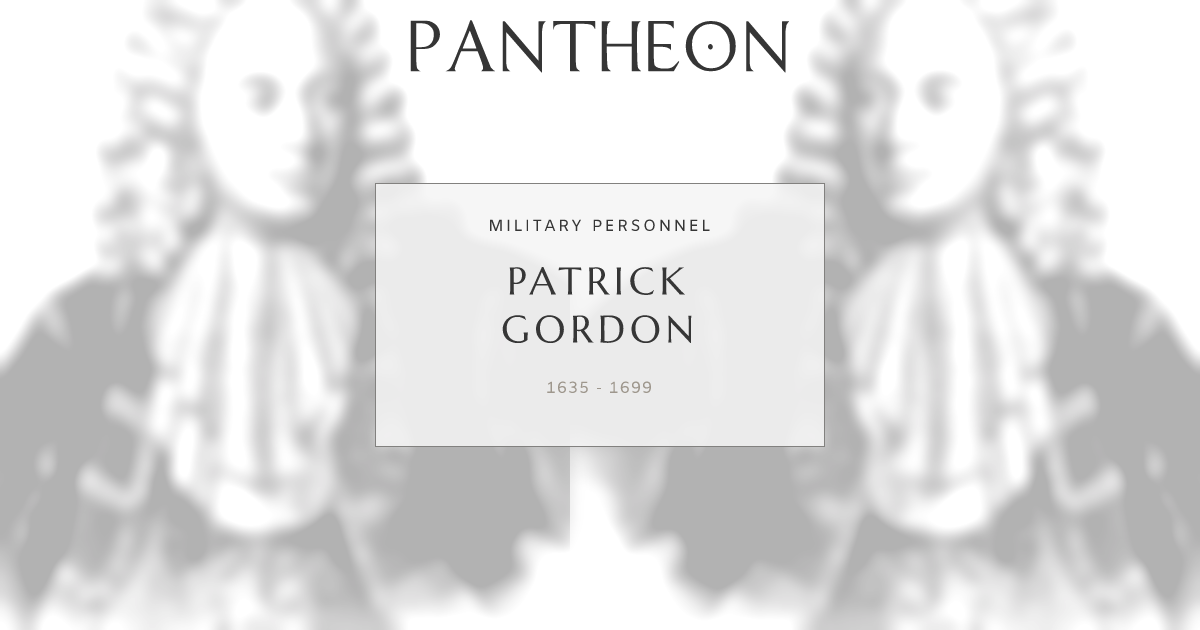Patrick Gordon Biography | Pantheon
