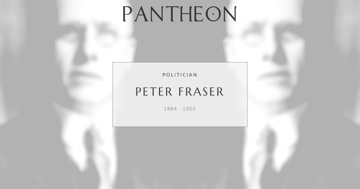 Peter Fraser Biography | Pantheon