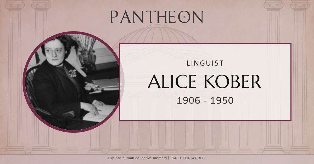 Alice Kober Biography | Pantheon